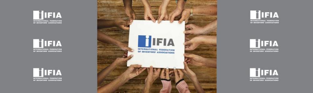 The IFIA logo consists of an original word meaning I which means inventor