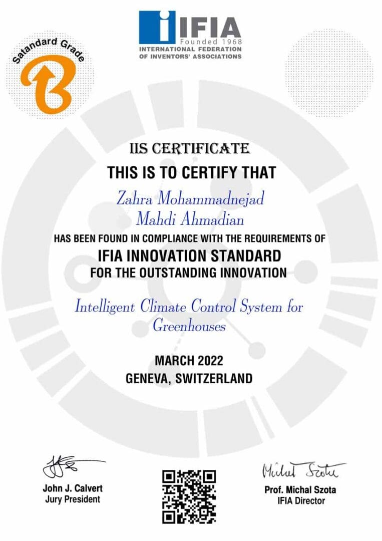 Intelligent Climate Control System for Greenhouses - IIS Grade B