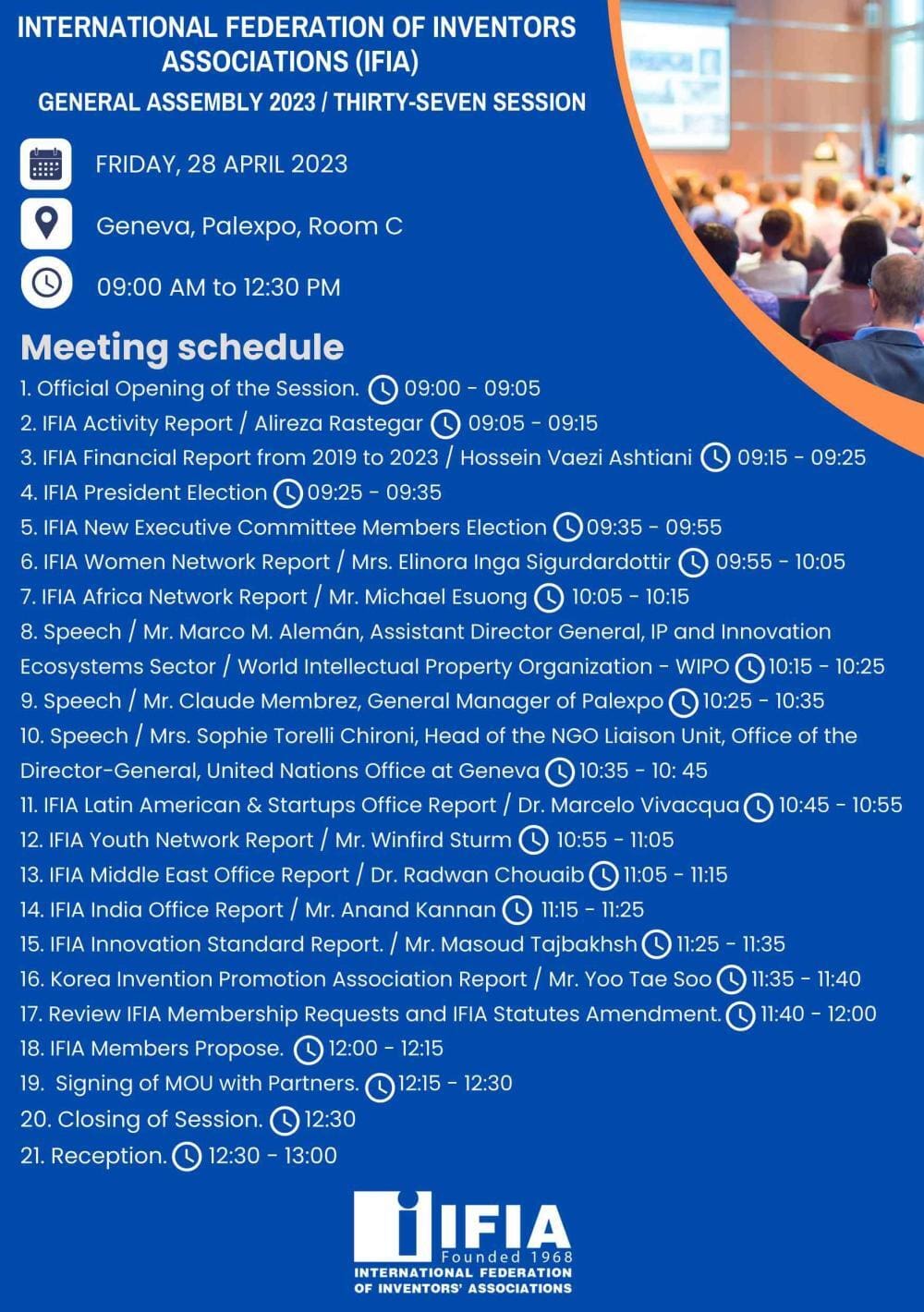 37th official session of the IFIA General Assembly