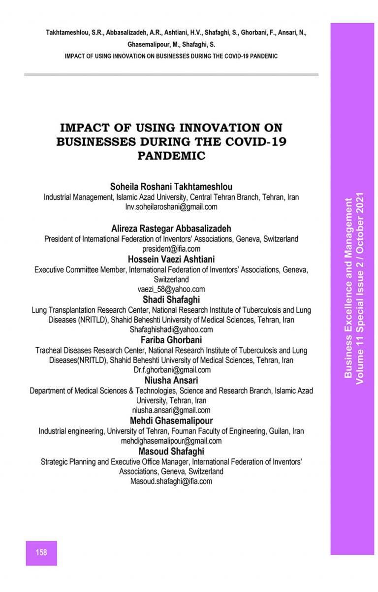 Impact of Using Innovation on Businesses during the Covid-19
